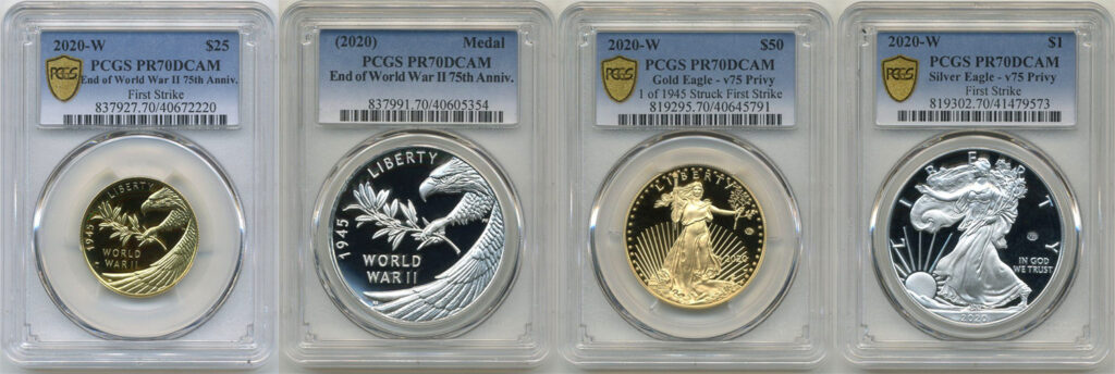 2020 W End of World War II 75th Anniversary Proof V75 PR70 Complete ...