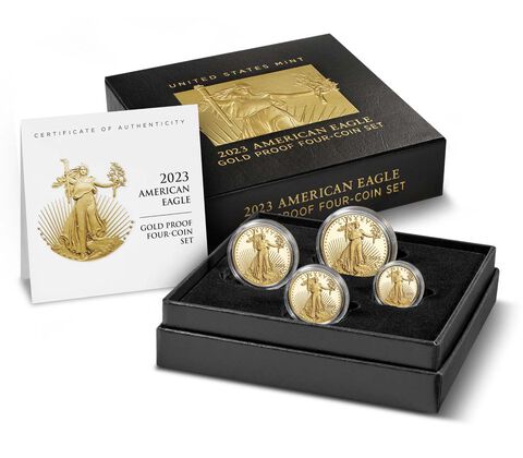 2023-W American Gold Eagle Proof Set (4 Coin) Type 2 PF70 NGC Early ...
